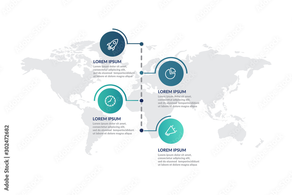 step or process infographic template design . infographic concept for ...