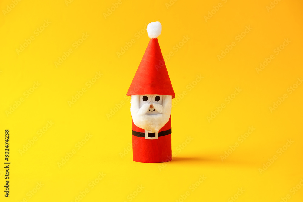 Paper toy santa claus for Happy new year Merry Christmas party. Easy ...