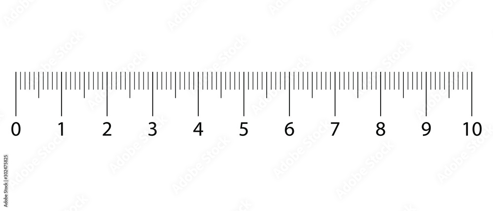 Original Centimetre Ruler. Measuring tool, Graduation grid, flat vector ...