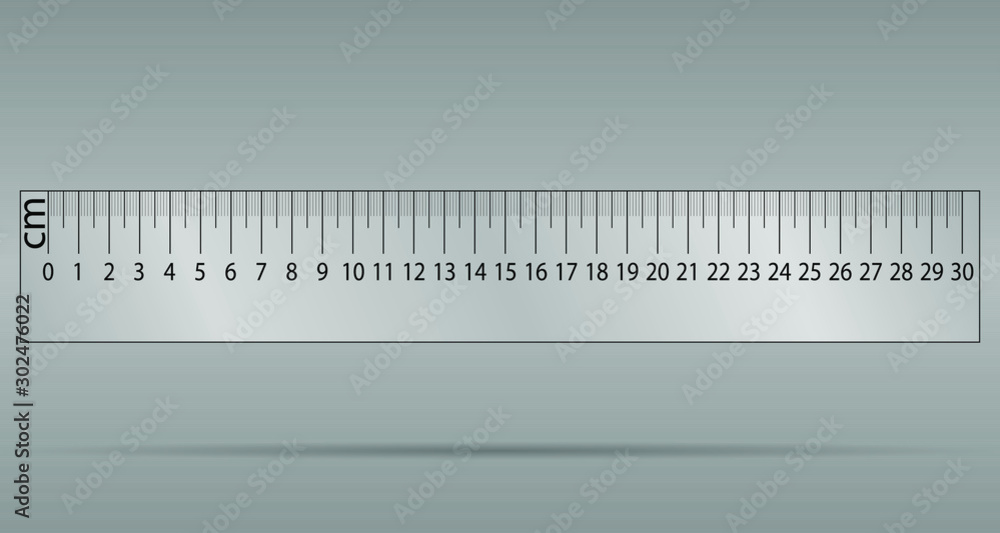 Original Centimetre Ruler. Measuring tool, Graduation grid, flat vector ...