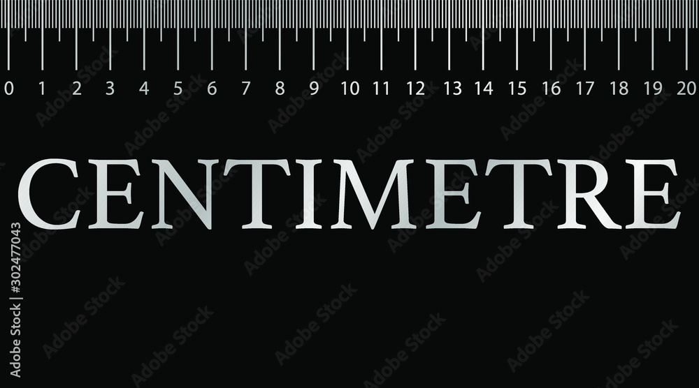 Original Centimetre Ruler. Measuring tool, Graduation grid, flat vector ...