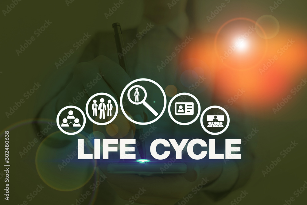 Foto de Handwriting text Life Cycle. Conceptual photo the series of ...