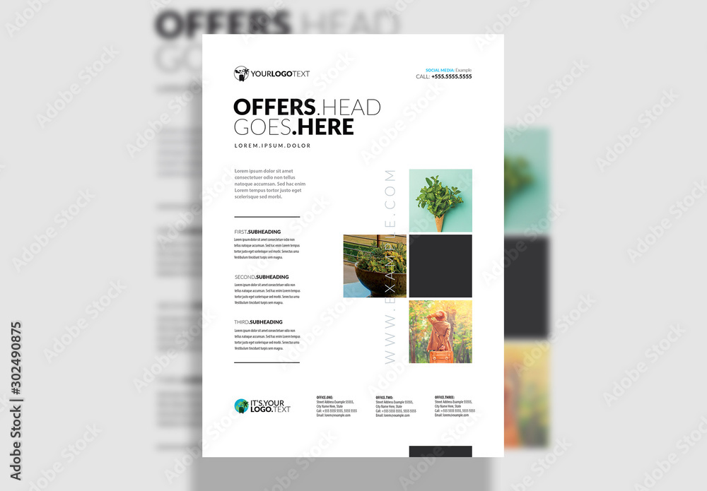 Simple Event Flyer Layout Stock Template | Adobe Stock