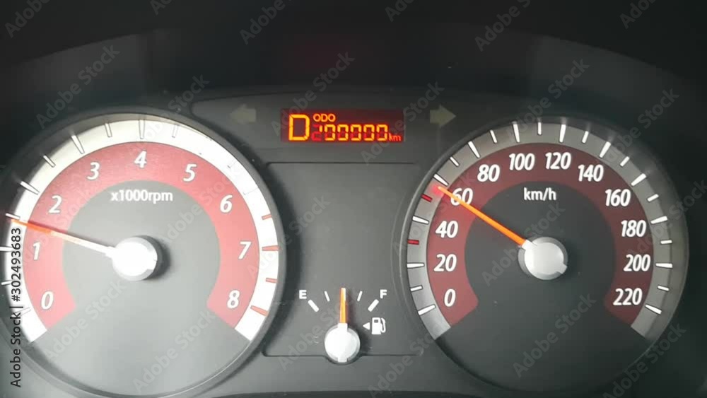 The beautiful number on the odometer of the car 199999 kilometers is ...
