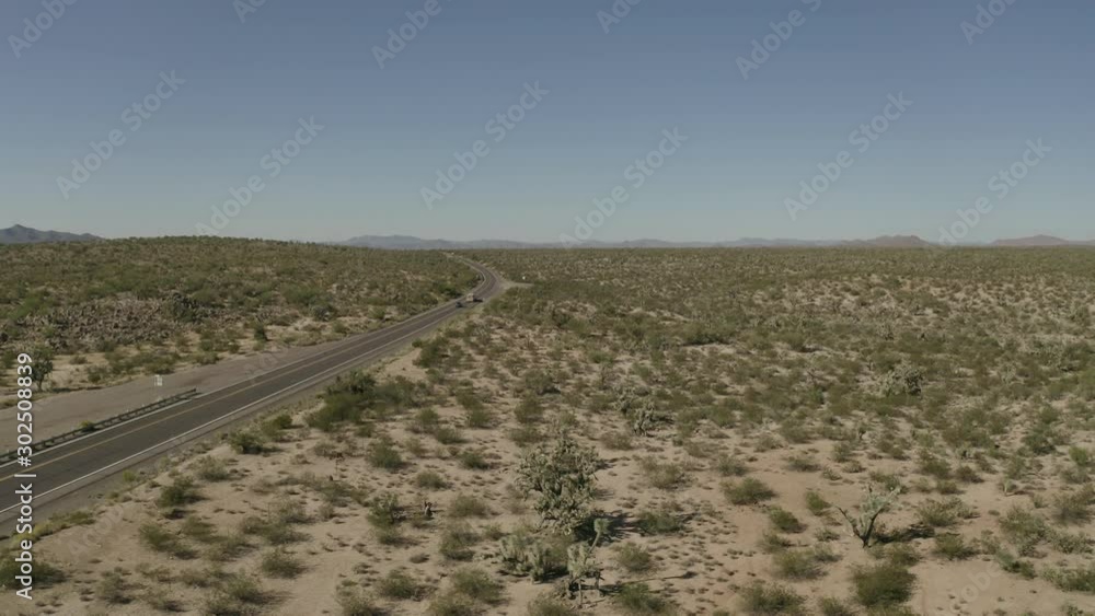 Aerial Footage from a drone flyAerial; Drone; Desert; vegetation ...