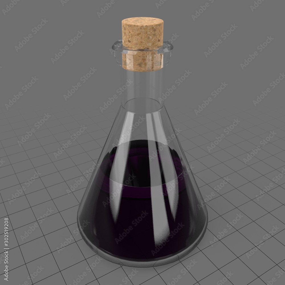 Conical potion flask Stock 3D asset | Adobe Stock