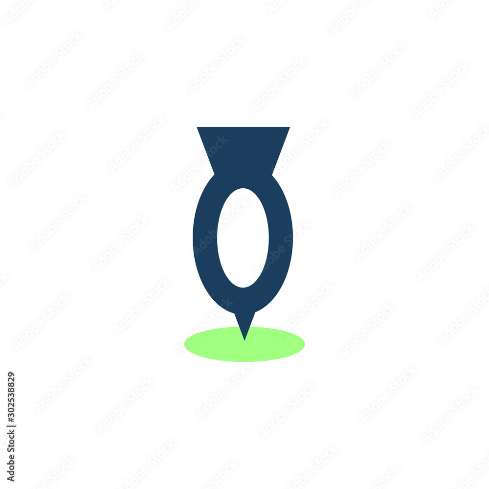 map point, signs, placeholder, maps and location, icon symbol vector ...