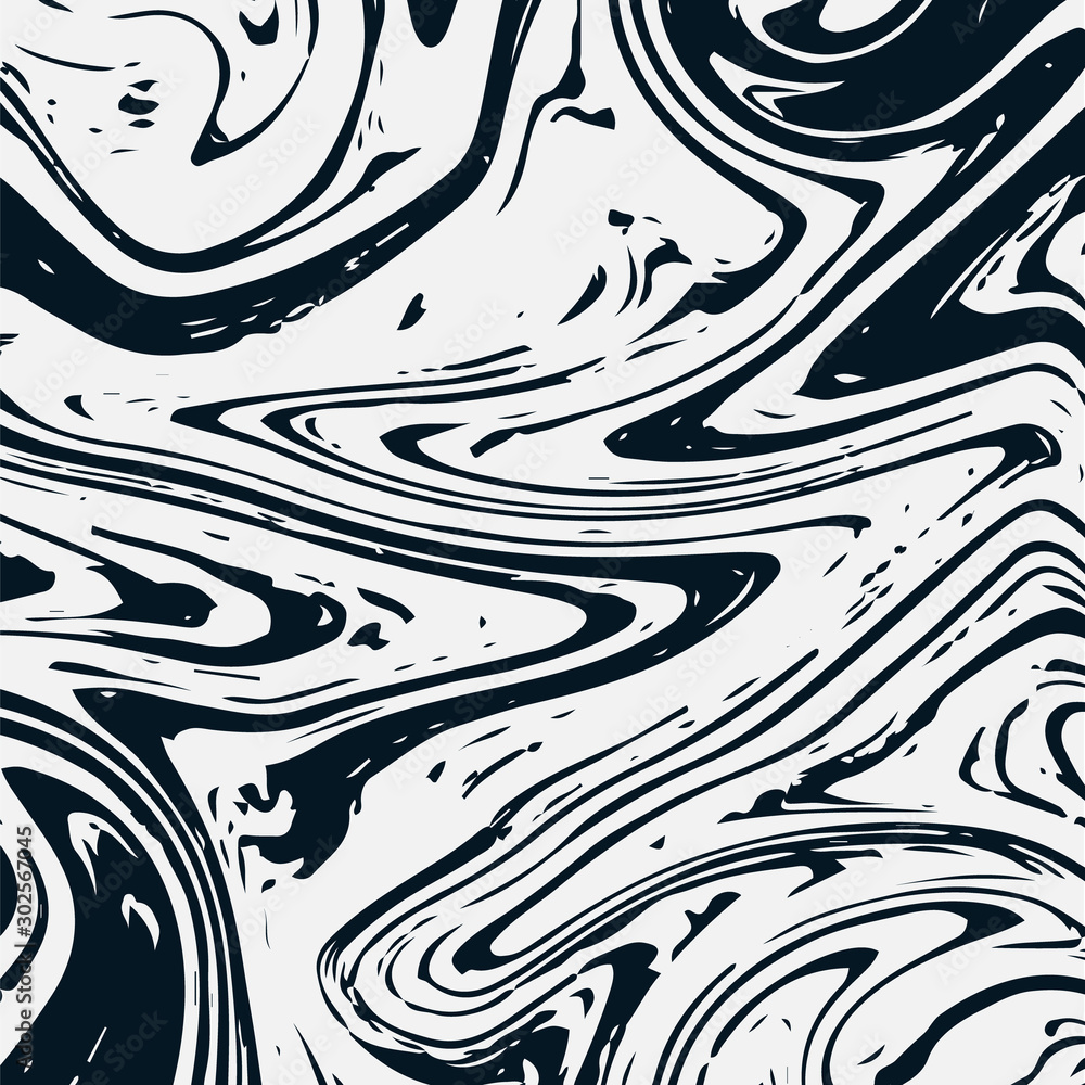 Gray Marble Texture Vector Square Liquid Ink Background. Fluid Paint ...