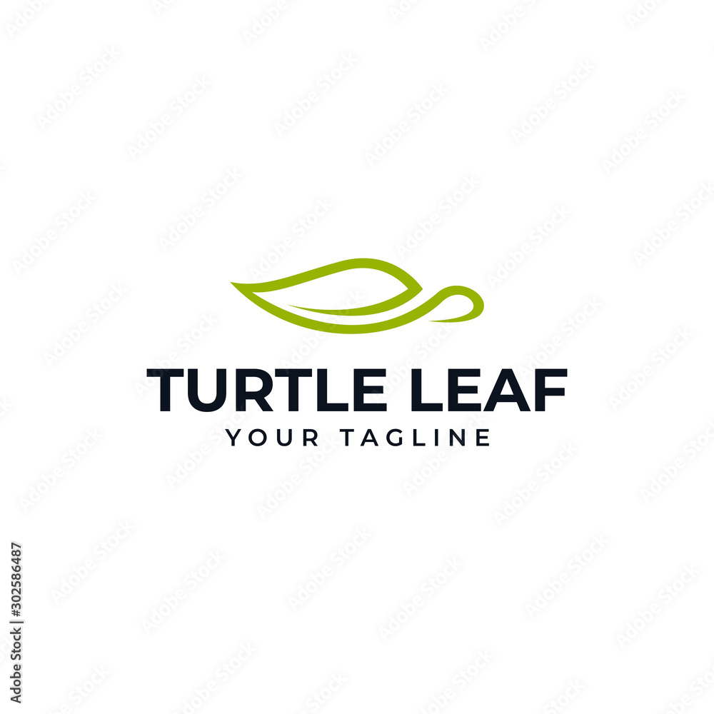 Simple Elegant Sea Turtle Logo Design Template Stock Vector | Adobe Stock