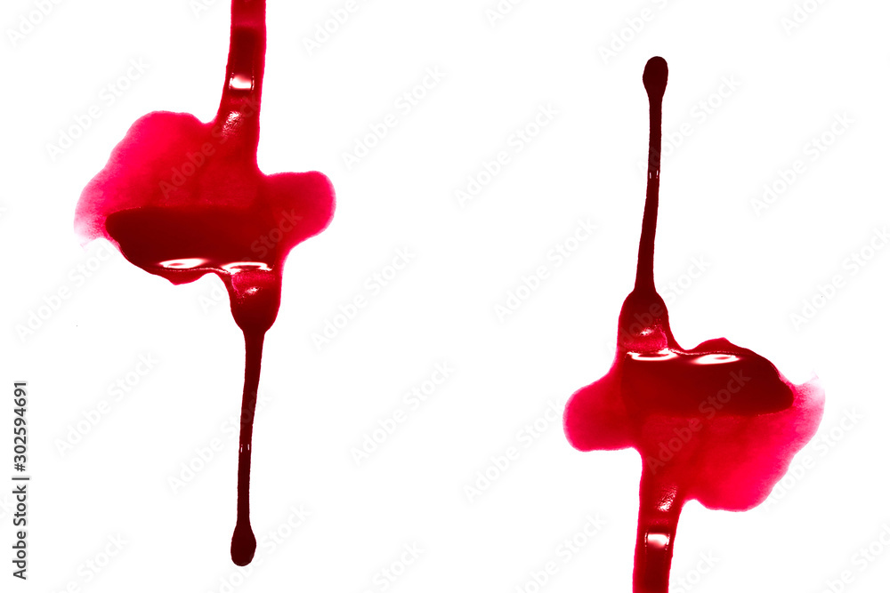 Blood dripping in a white background Stock Photo | Adobe Stock