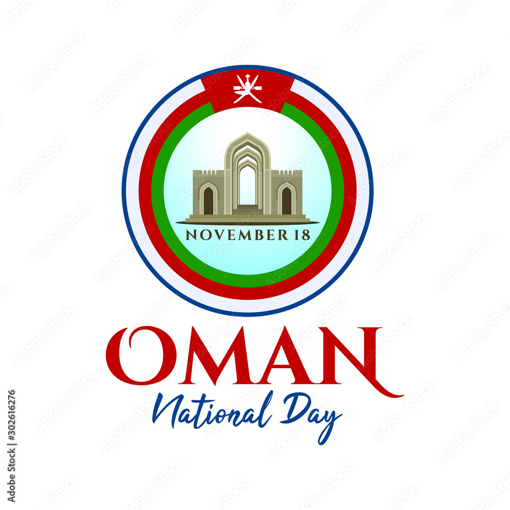 National Day of Oman. Sultanate of Oman. Icon and Logo. 18 November ...