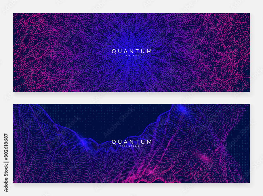 Deep learning concept. Digital technology abstract background ...