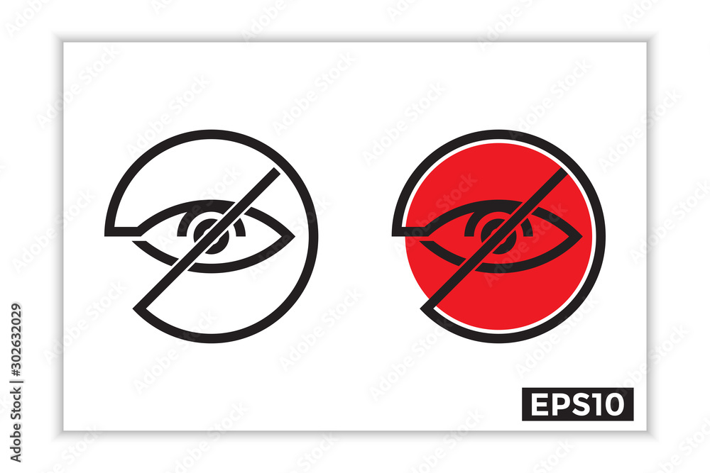 visible and invisible icons, hide icons, invisible logos, illustrations ...