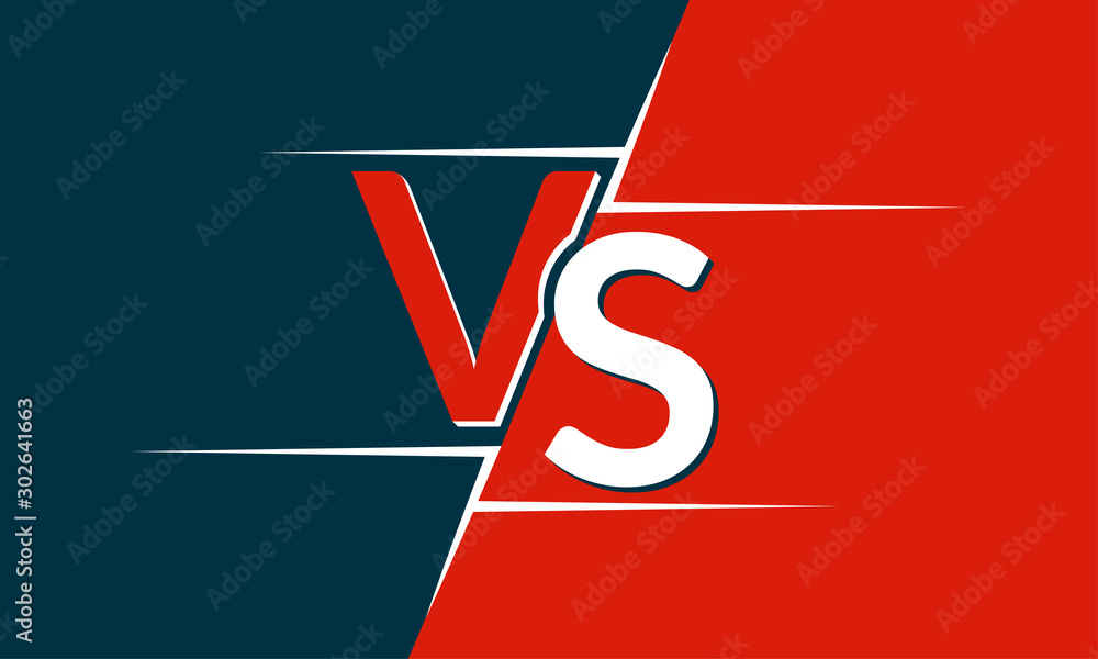 VS logo background. Versus screen for battle, game, sport team, boxing ...