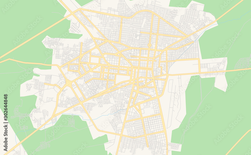 Printable street map of Chiclayo, Peru Stock Vector | Adobe Stock