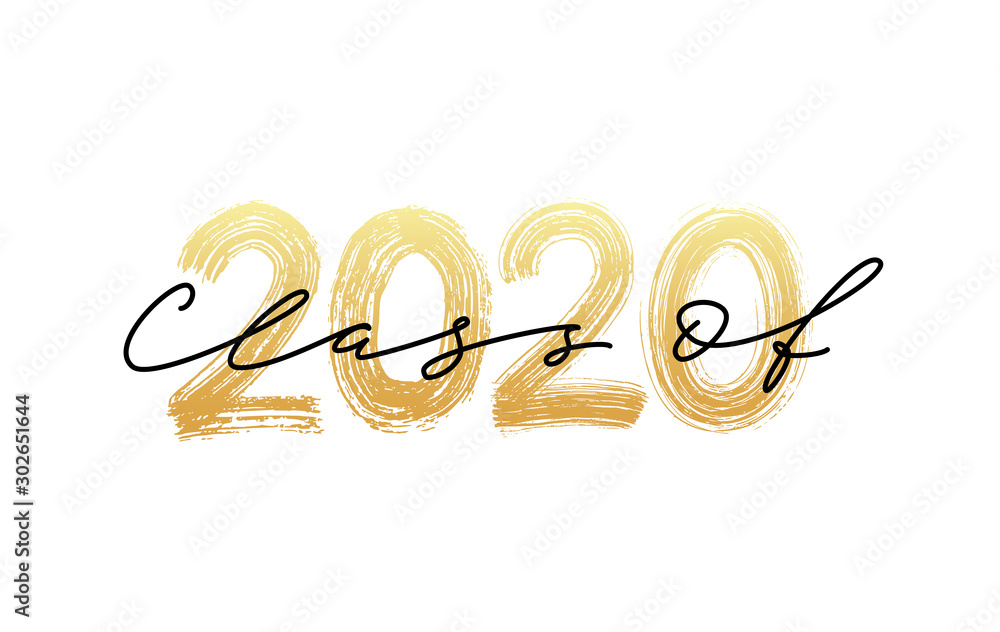 Vetor do Stock: Class of 2020. Modern calligraphy. Vector illustration ...