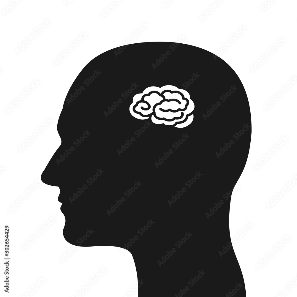 Man Has Small Brain In The Head Stupid And Dumb Person With Low man-has-small-brain-in-the-head-stupid-and-dumb-person-with-low