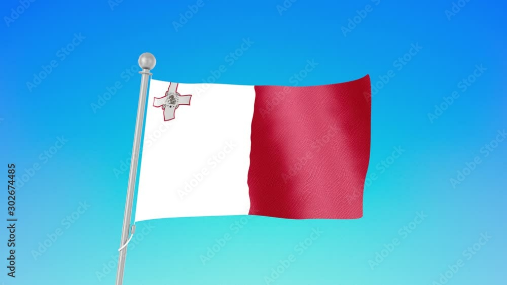 Vidéo Stock Malta, flag of Malta - national flag flying in the wind on ...
