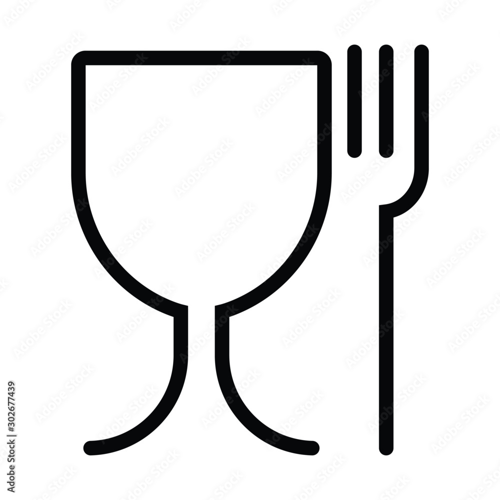 food safe icon. Symbols for marking plastic dishes. Stock Vector ...