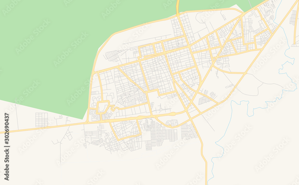 Printable street map of Coro, Venezuela Stock Vector | Adobe Stock