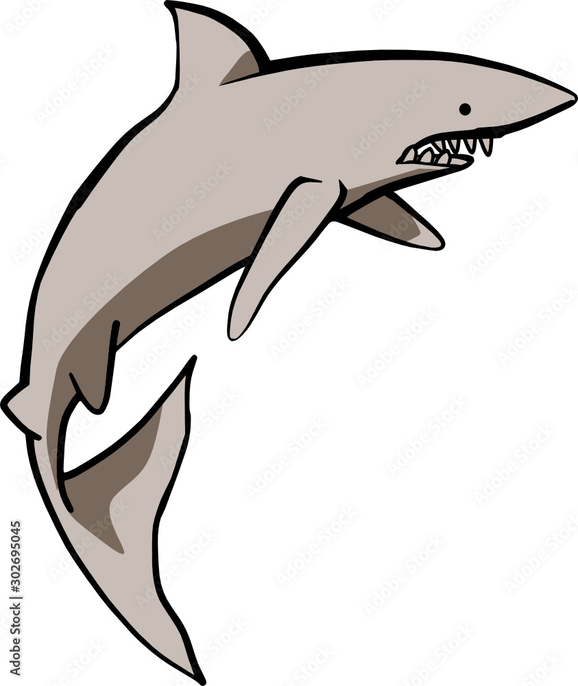Cool clipart - shark vector image Stock Vector | Adobe Stock