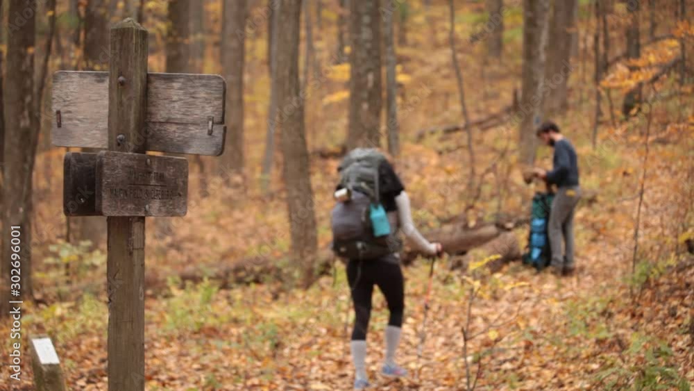 Two backpackers near the intersection of Appalachian Trail and Mau Har ...