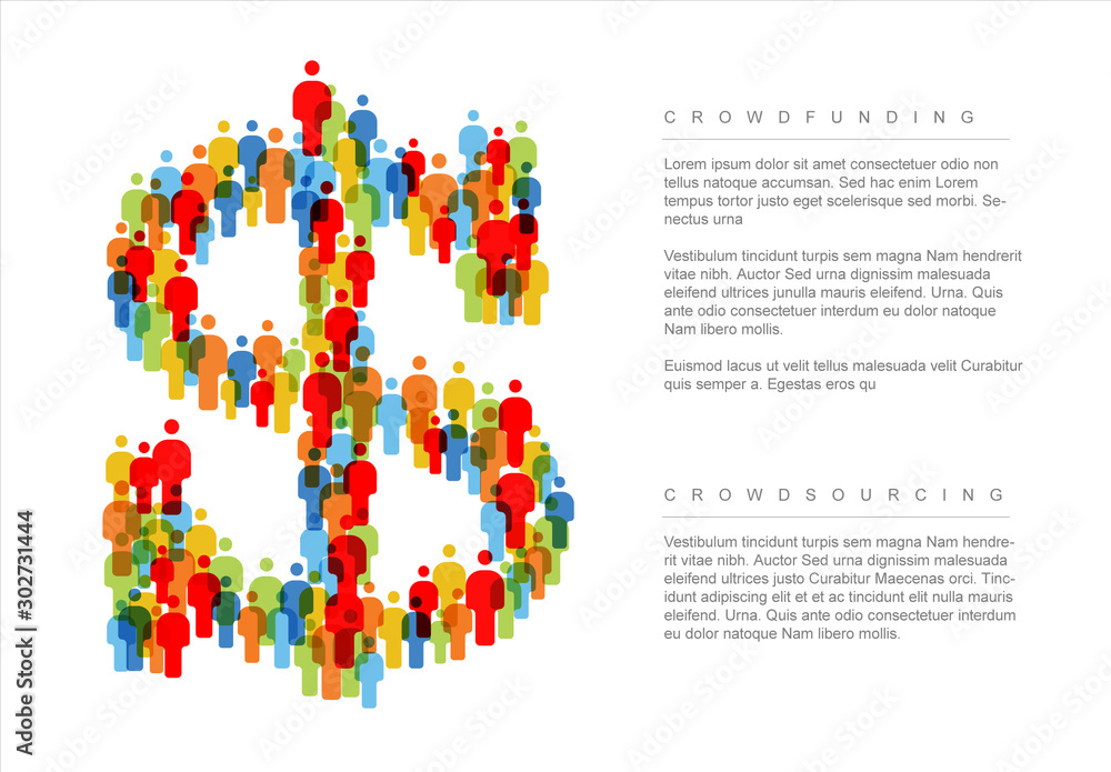 Colorful People and Money Infographic Stock Template | Adobe Stock