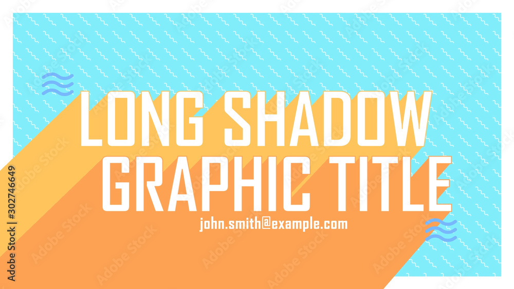 Long Shadow Graphic Title Stock Template | Adobe Stock