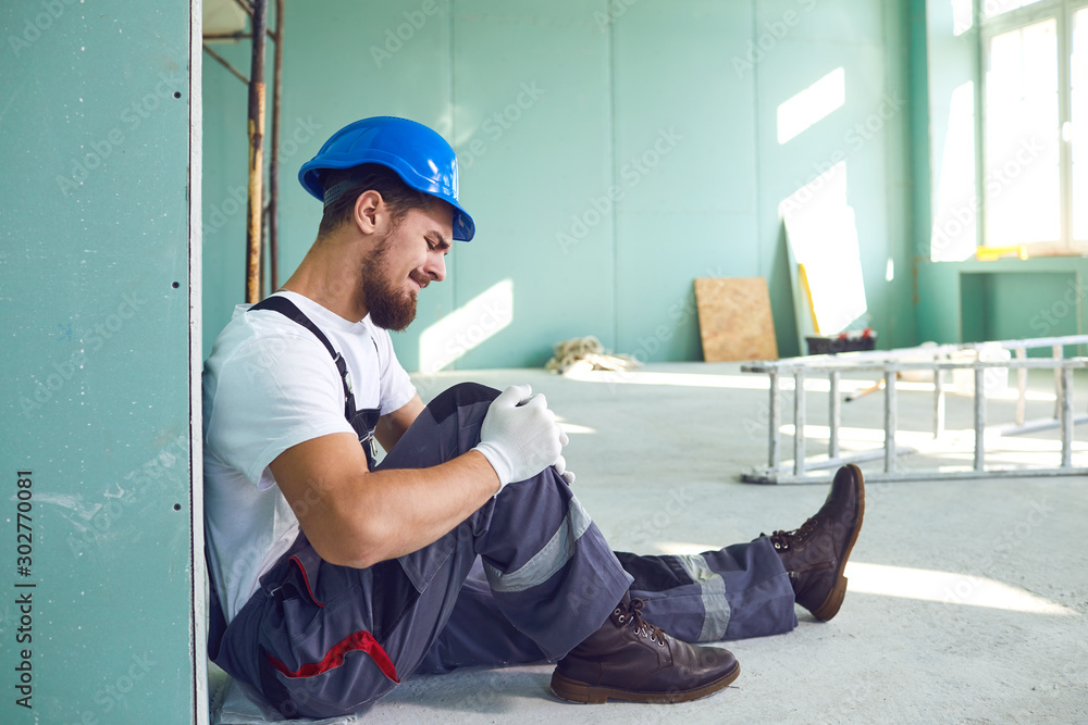 Accident Injury at a construction site. Stock Photo | Adobe Stock