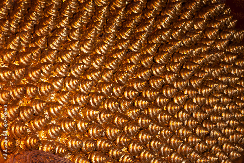 The famous big lying Buddha in Bangkok, Thailand. Located in Wat Pho ...