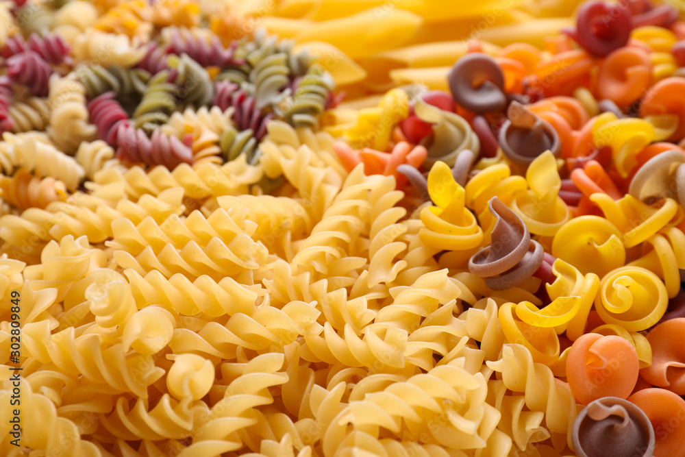 Different types of pasta as background, closeup Stock Photo | Adobe Stock