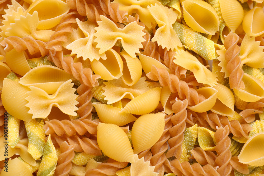Different types of pasta as background, top view Stock Photo | Adobe Stock