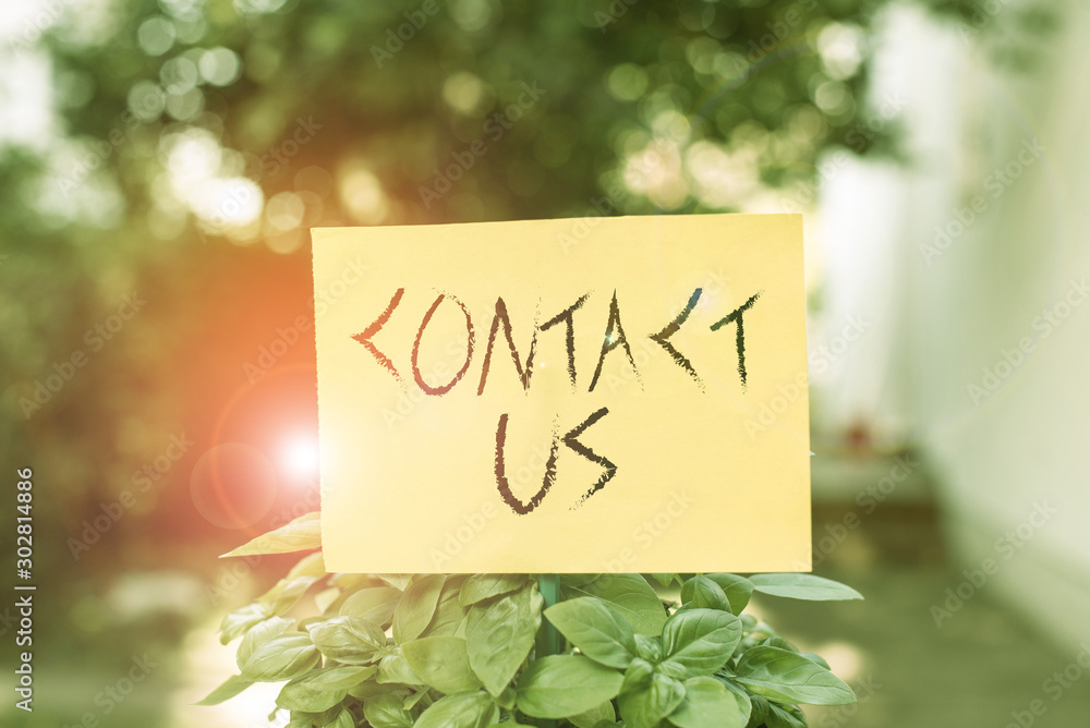 Handwriting text writing Contact Us. Conceptual photo Term used to ...