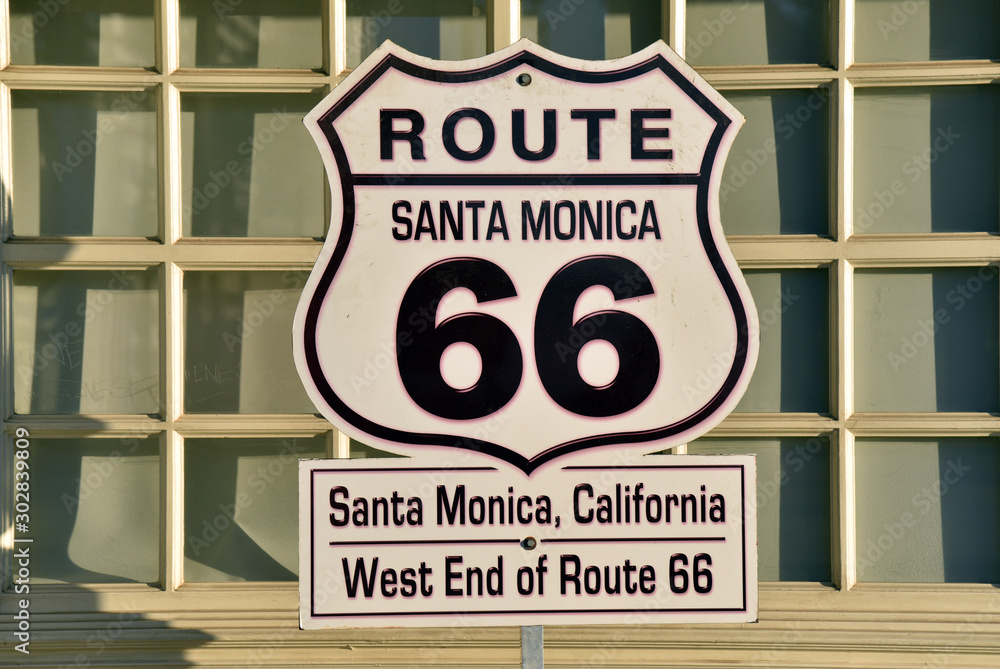 Route 66 Road Sign Stock Photo | Adobe Stock