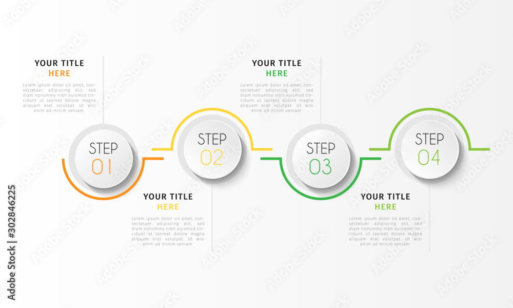 Vector infographic design template with 4 options or steps. Can be used ...