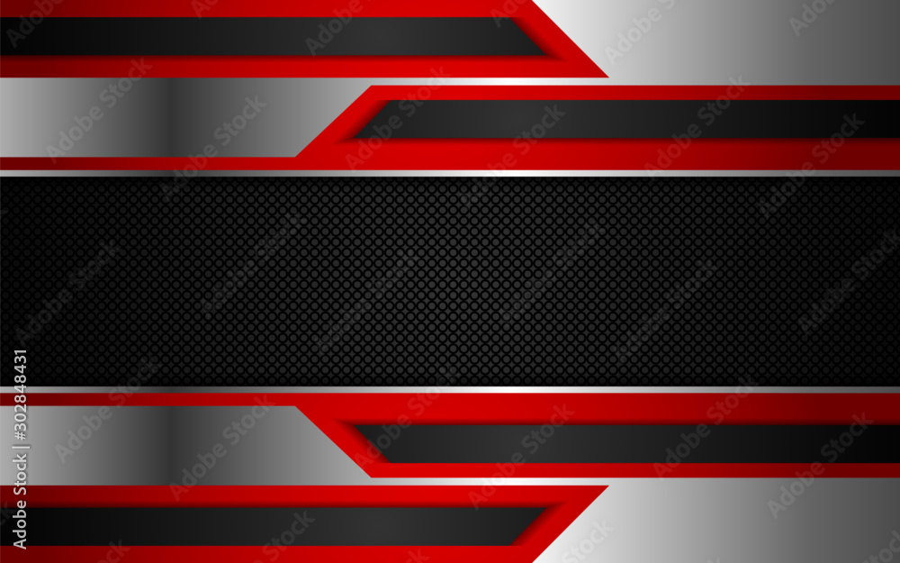 Abstract black, red, and silver texture metal background. Bright ...