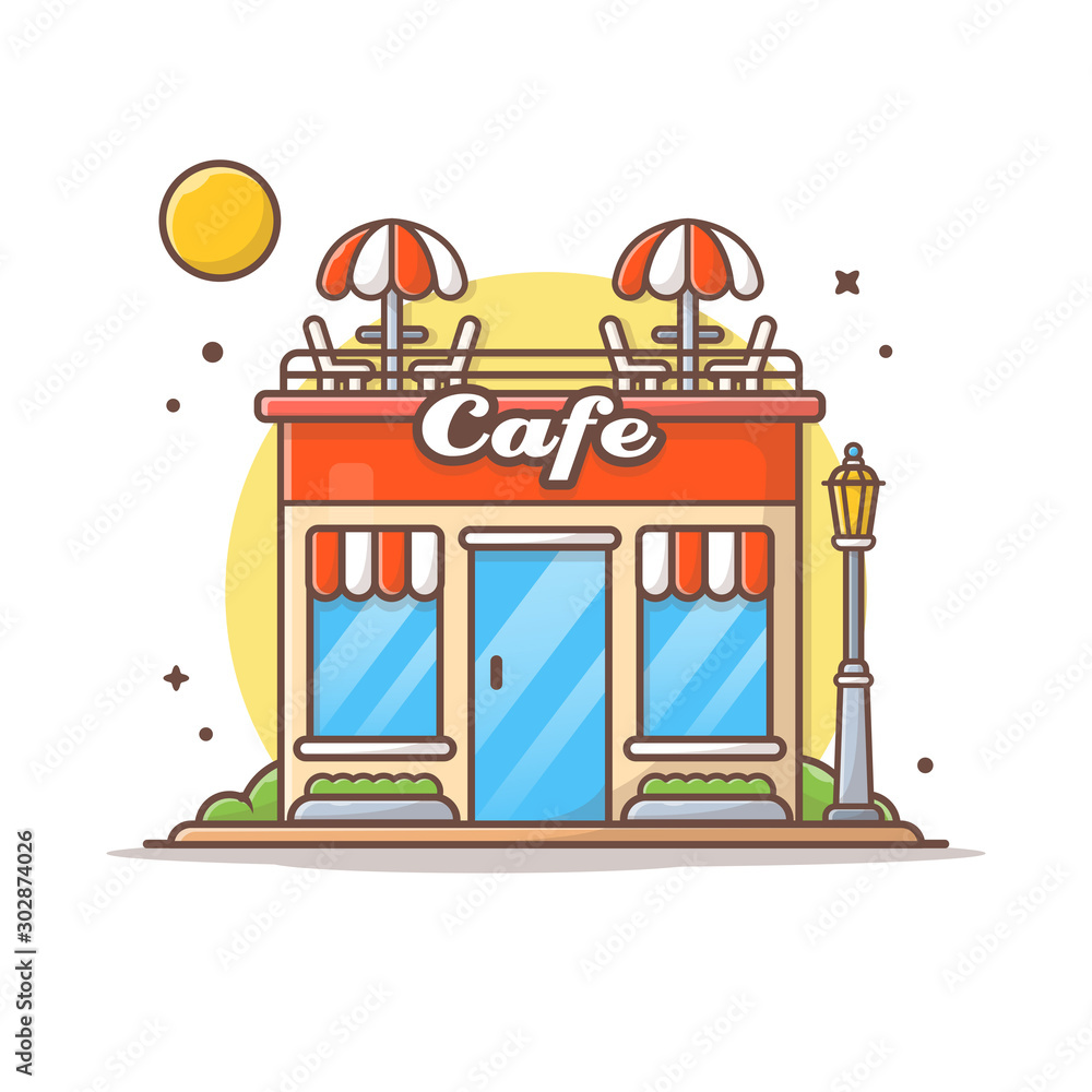 Cafe Building Clip Art