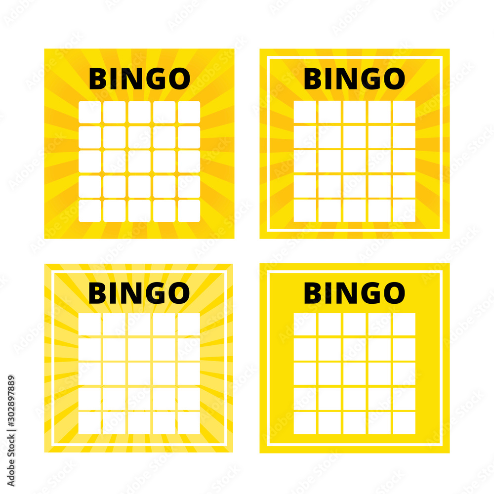 American bingo cards with place for numbers. Vector lottery tickets ...