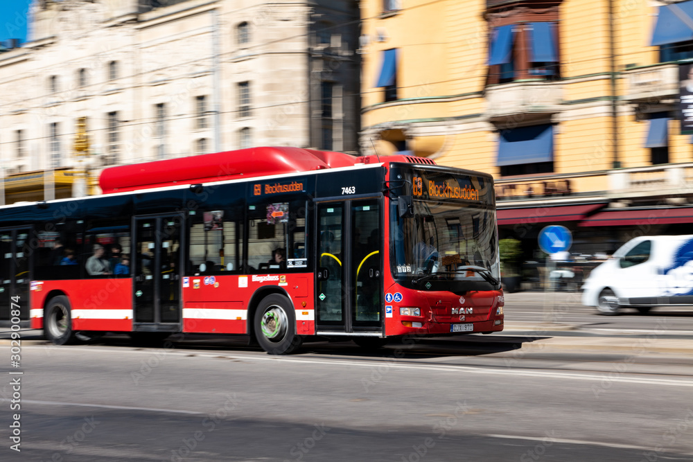 Man Lions City CNG bus as a mean of public transport in Scandinavia ...