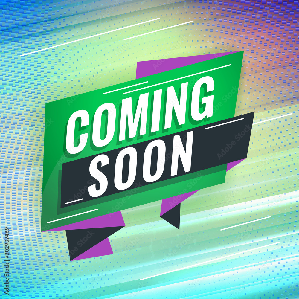 Coming soon. Promotional concept template for banner, website, poster ...