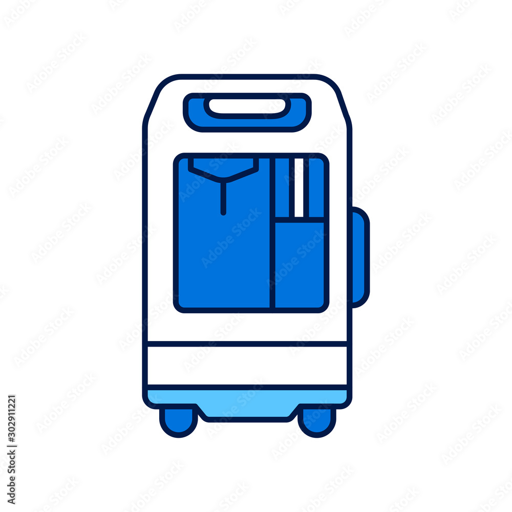 Oxygen concentrator line color icon. concept. Sign for web page, mobile ...