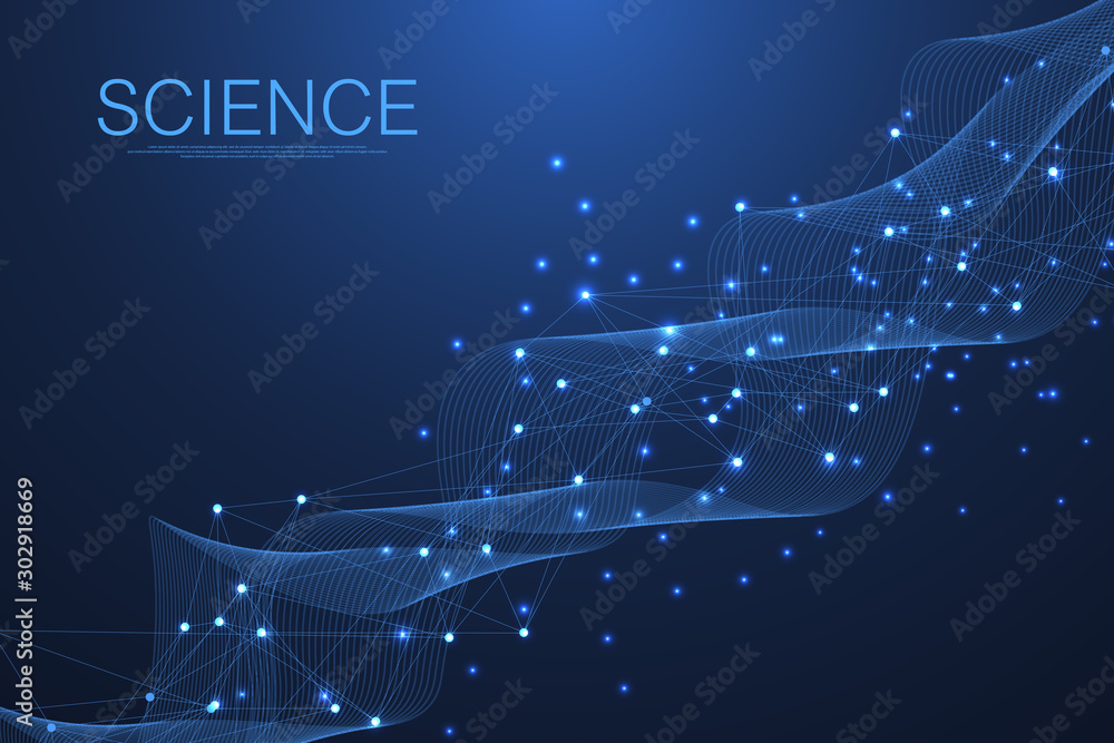 Scientific molecule background for medicine, science, technology ...