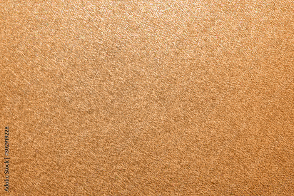 Copper gold metallic wrapping foil paper shiny orange background for ...