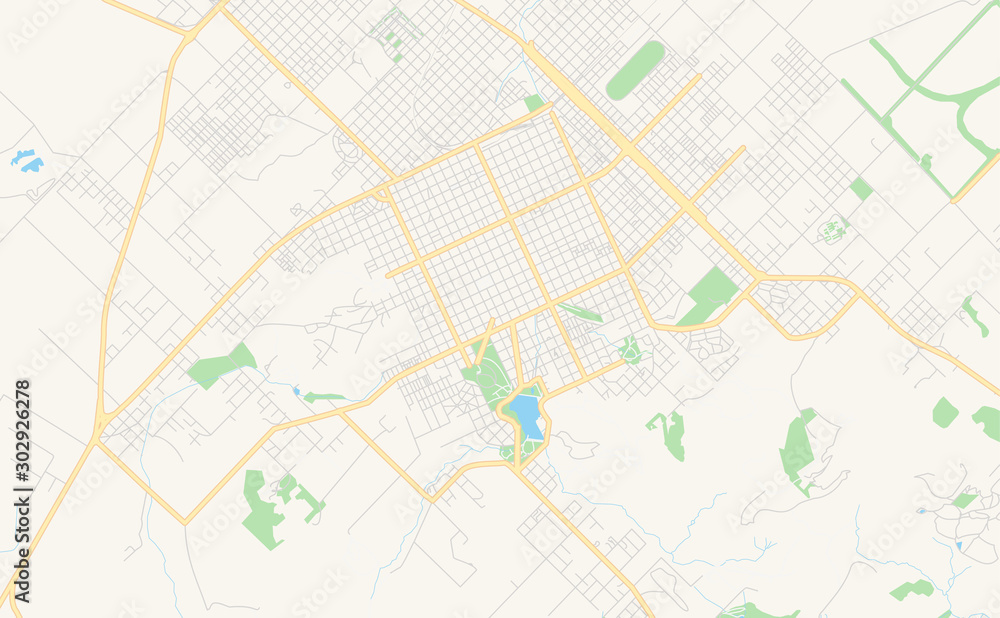 Printable street map of Tandil, Argentina Stock Vector | Adobe Stock