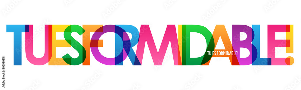 Typographie vecteur TU ES FORMIDABLE! Stock Vector | Adobe Stock