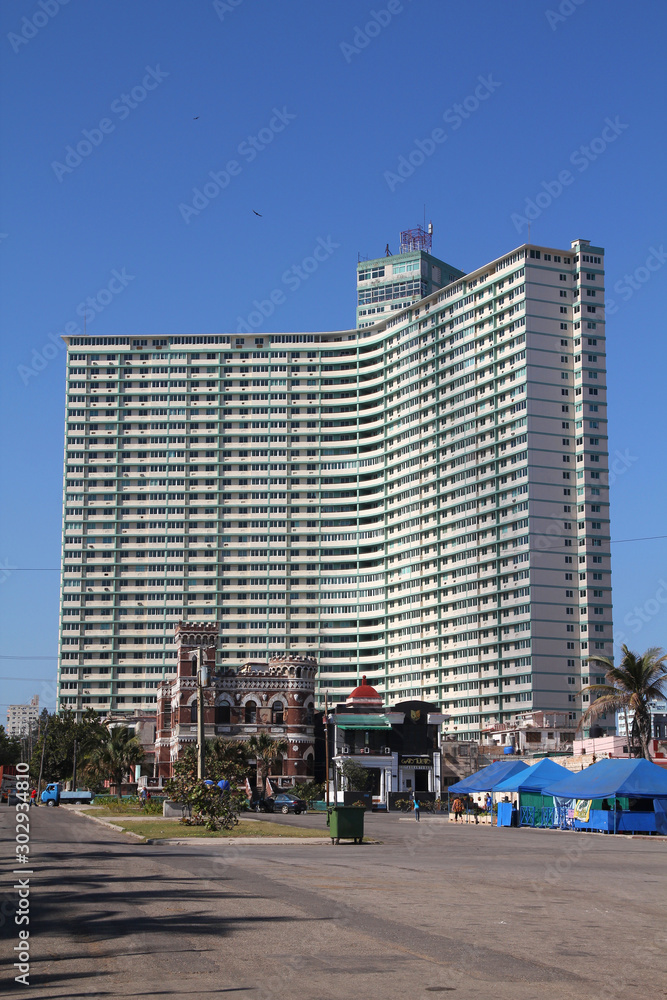 HAVANA - FEBRUARY 24: Edificio FOCSA bulding on February 24, 2011 in ...