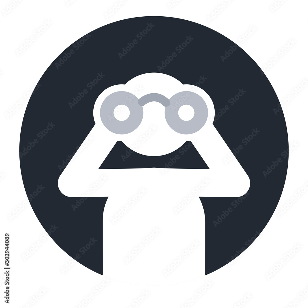 pictos observateur jumelles Stock-Vektorgrafik | Adobe Stock