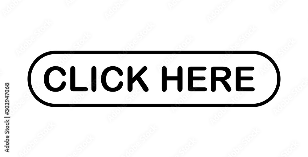 Click here button, in a flat style. Vector graphics Stock Vector ...