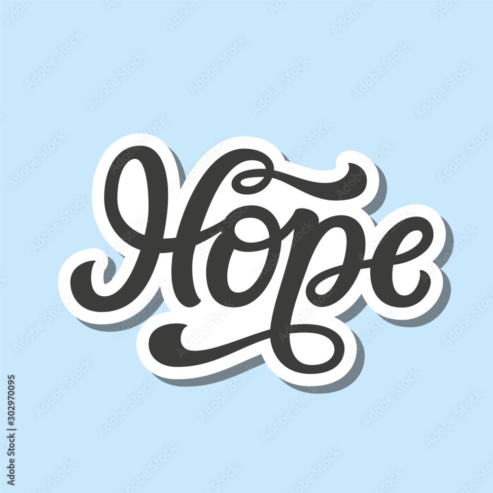 Hope. Hand lettering Stock Vector | Adobe Stock