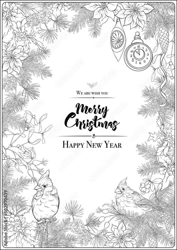 Merry Christmas Coloring Banner